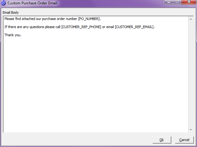 Issue the Vendor Purchase Order