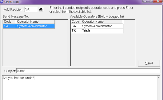 Internal Message System