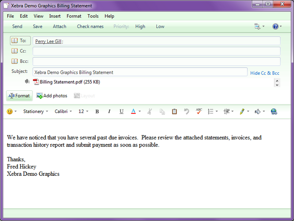 Sending Emails with Supporting Documentation